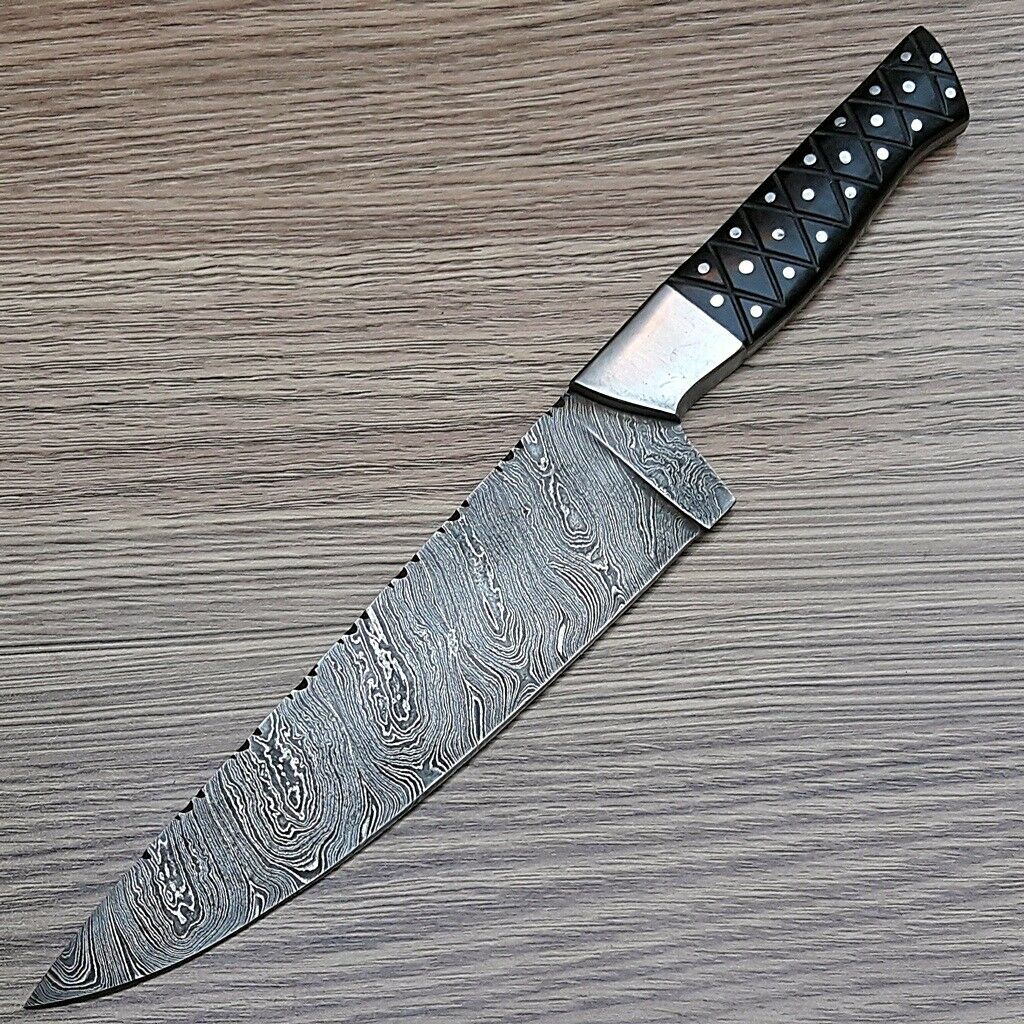 Custom Handmade Kitchen Chef Knife BUFFALO HORN Handle – NB Knives