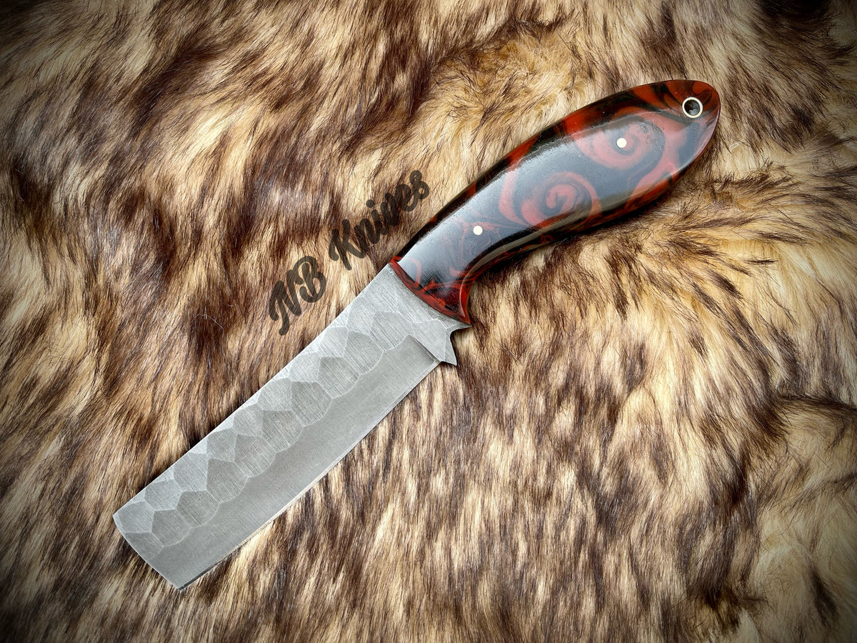 |NB KNIVES| CUSTOM HANDMADE COWBOY BULL CUTTER KNIFE WITH LEATHER SHEA ...