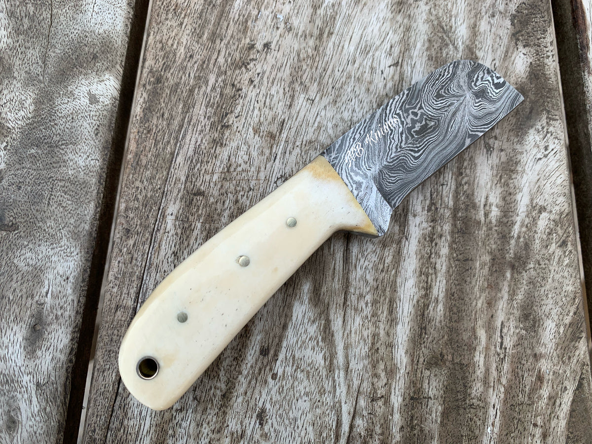 |NB KNIVES| CUSTOM HANDMADE COWBOY BULL CUTTER KNIFE WITH LEATHER SHEA ...