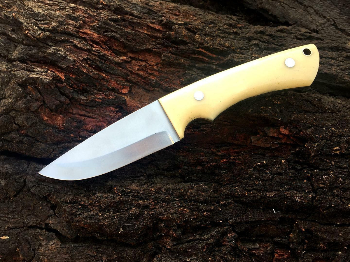 CUSTOM HANDMADE HIGH CARBON STEEL SCANDI GRIND BUSHCRAFT KNIFE – NB Knives
